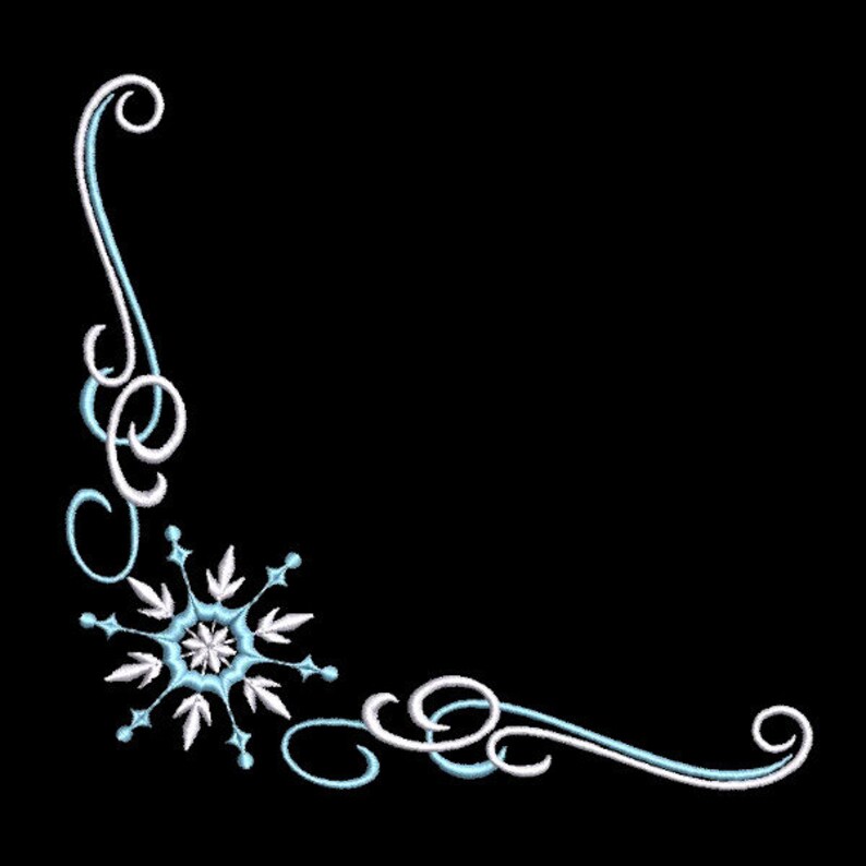 SNOWFLAKE CORNERS (4inch) - 10 Machine Embroidery Designs Instant ...