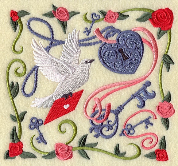 VALENTINES DAY MEDLEY Machine Embroidery Quilt Blocks azeb | Etsy