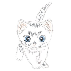 CUTE KITTENS 4inch 10 Machine Embroidery Designs Instant Download 4X4 ...