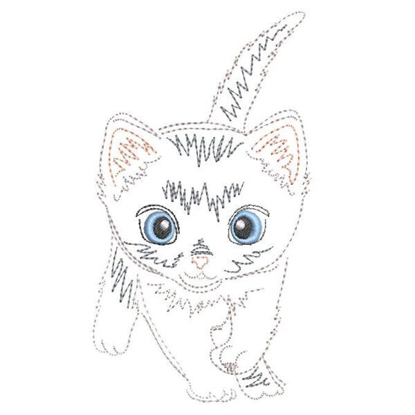 CUTE KITTENS 4inch 10 Machine Embroidery Designs Instant | Etsy