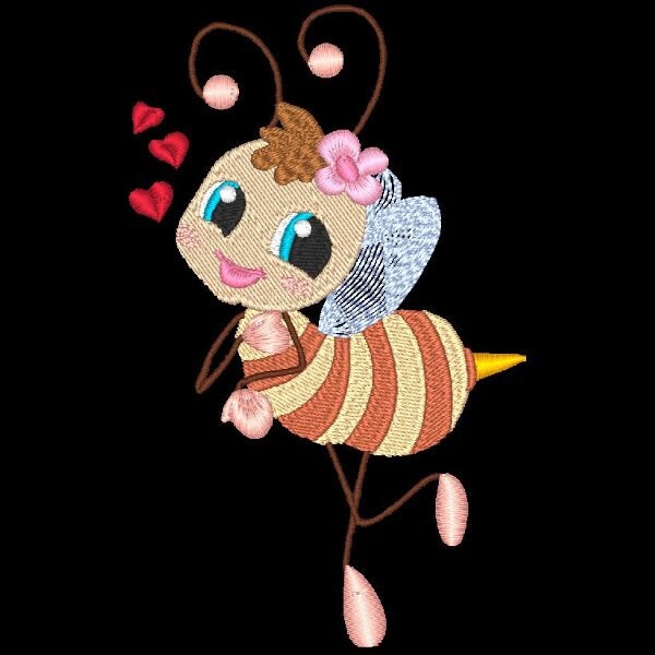 BIZZY BEE 4inch 10 Machine Embroidery Designs Instant | Etsy