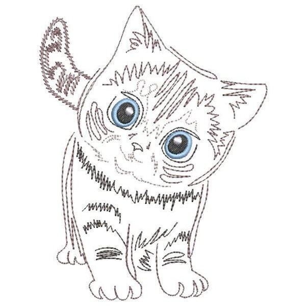 CUTE KITTENS 4inch 10 Machine Embroidery Designs Instant | Etsy