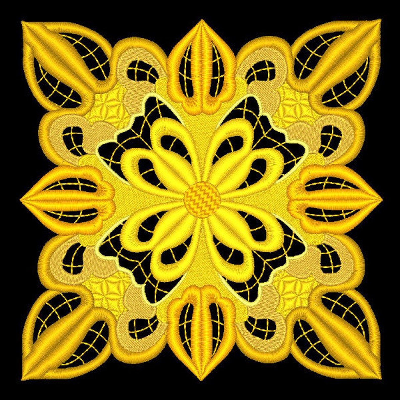 GORGEOUS GOLD BLOCKS 6inch 12 Machine Embroidery Designs | Etsy