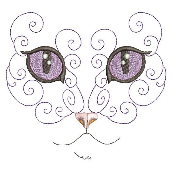 KATZ Eyes(6inch) - 10 Machine Embroidery Designs Instant Download 6x6 ...