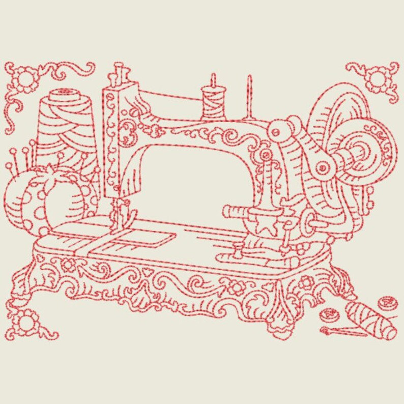 ANTIQUE SEWING COLLECTION 6inch 10 Machine Embroidery - Etsy