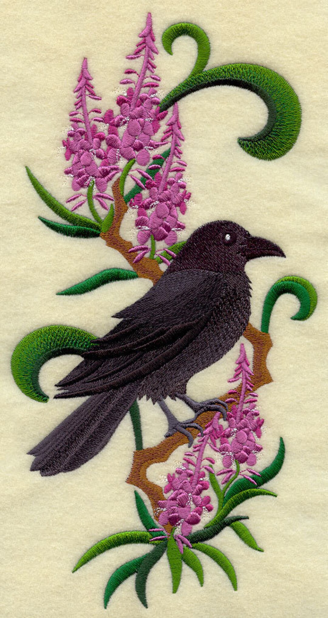 YUKON RAVEN & FIREWEED Medley - Machine Embroidery Quilt Blocks (azeb ...