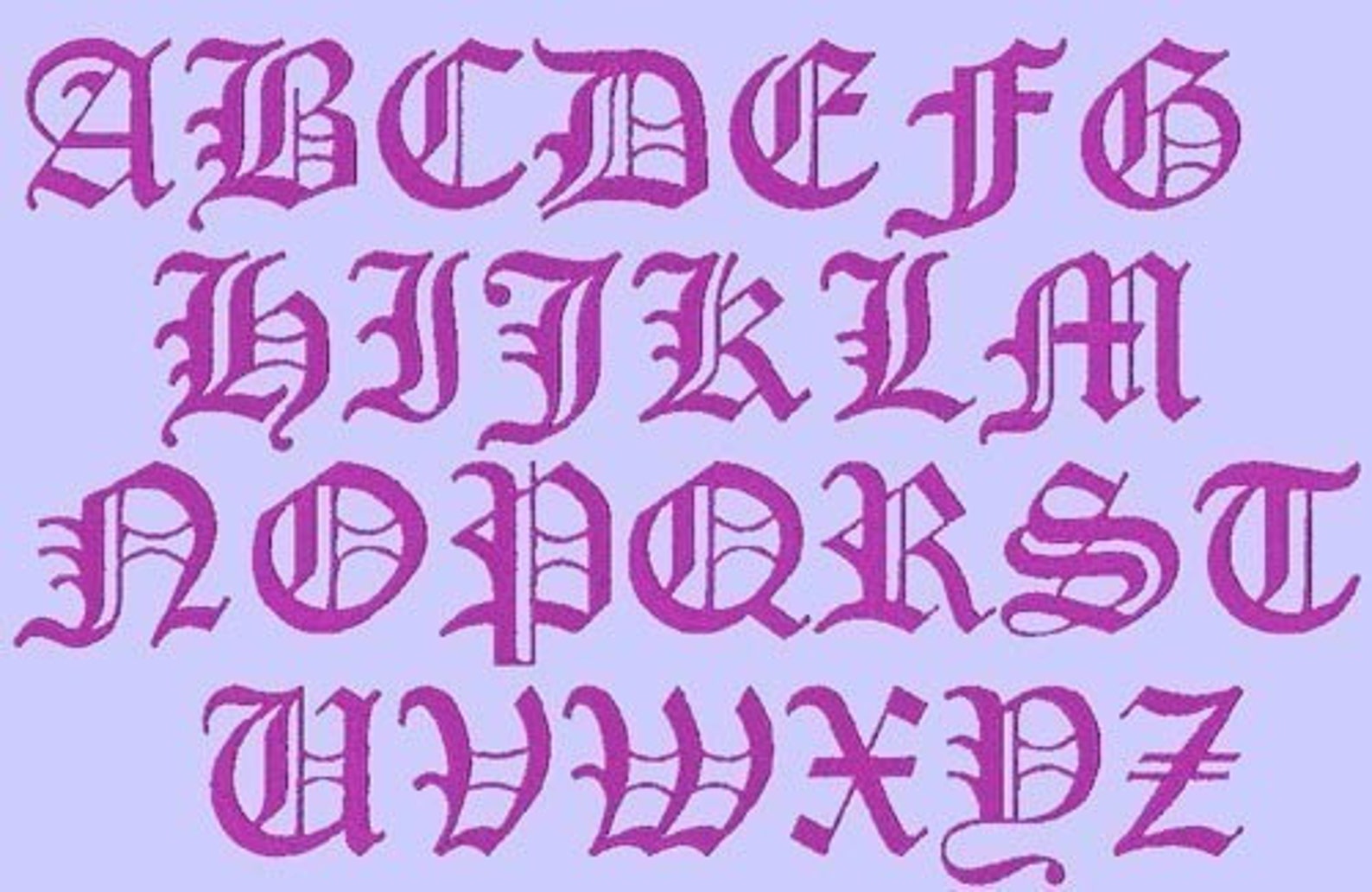 OLD ENGLISH 209 Machine Embroidery Font Designs Instant | Etsy