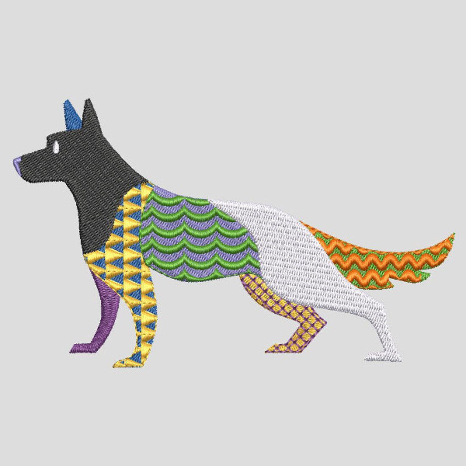 PATCHWORK DOGS 4inch 10 Machine Embroidery Designs Instant | Etsy