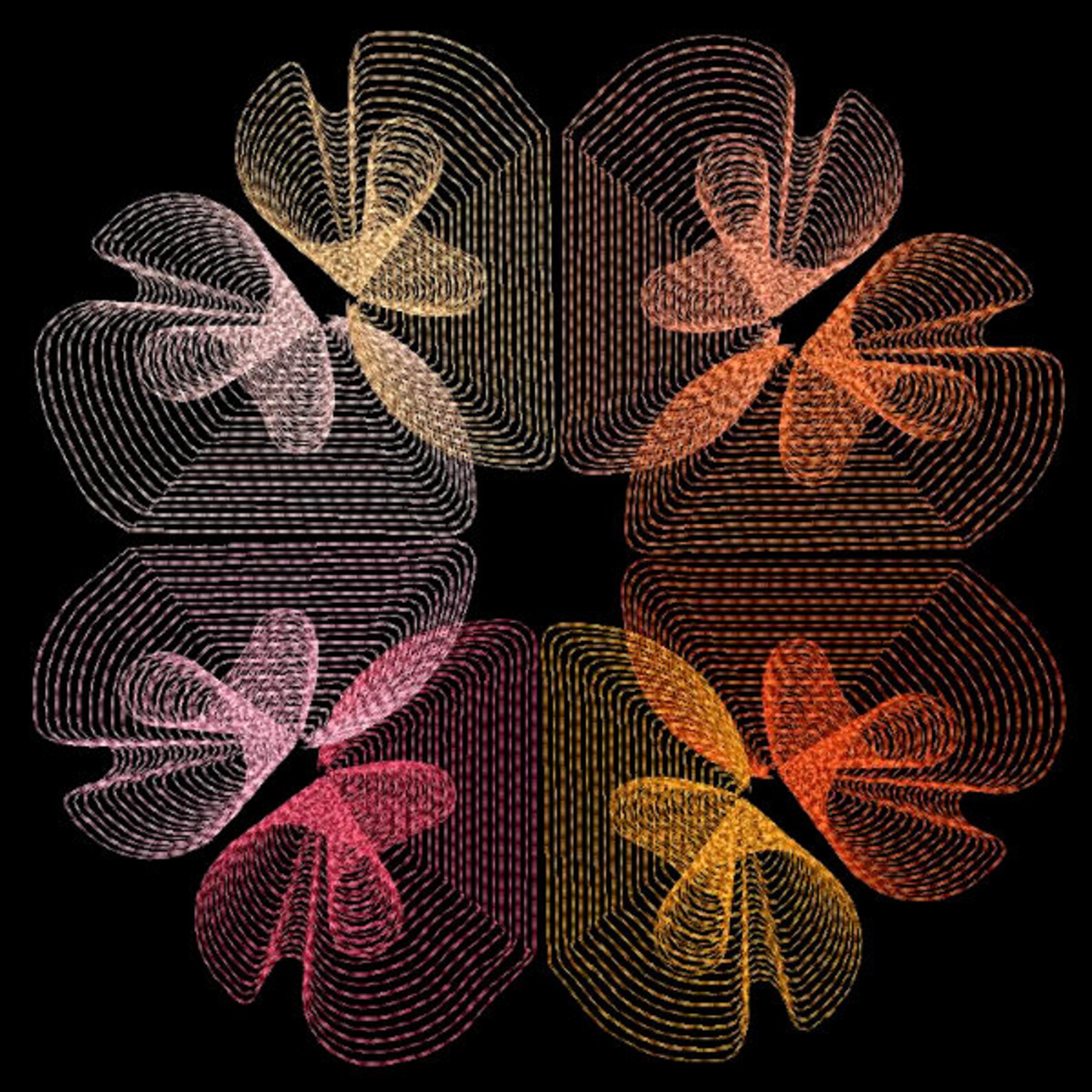 CURLY QUILT BLOCKS 4inch 12 Machine Embroidery Designs - Etsy