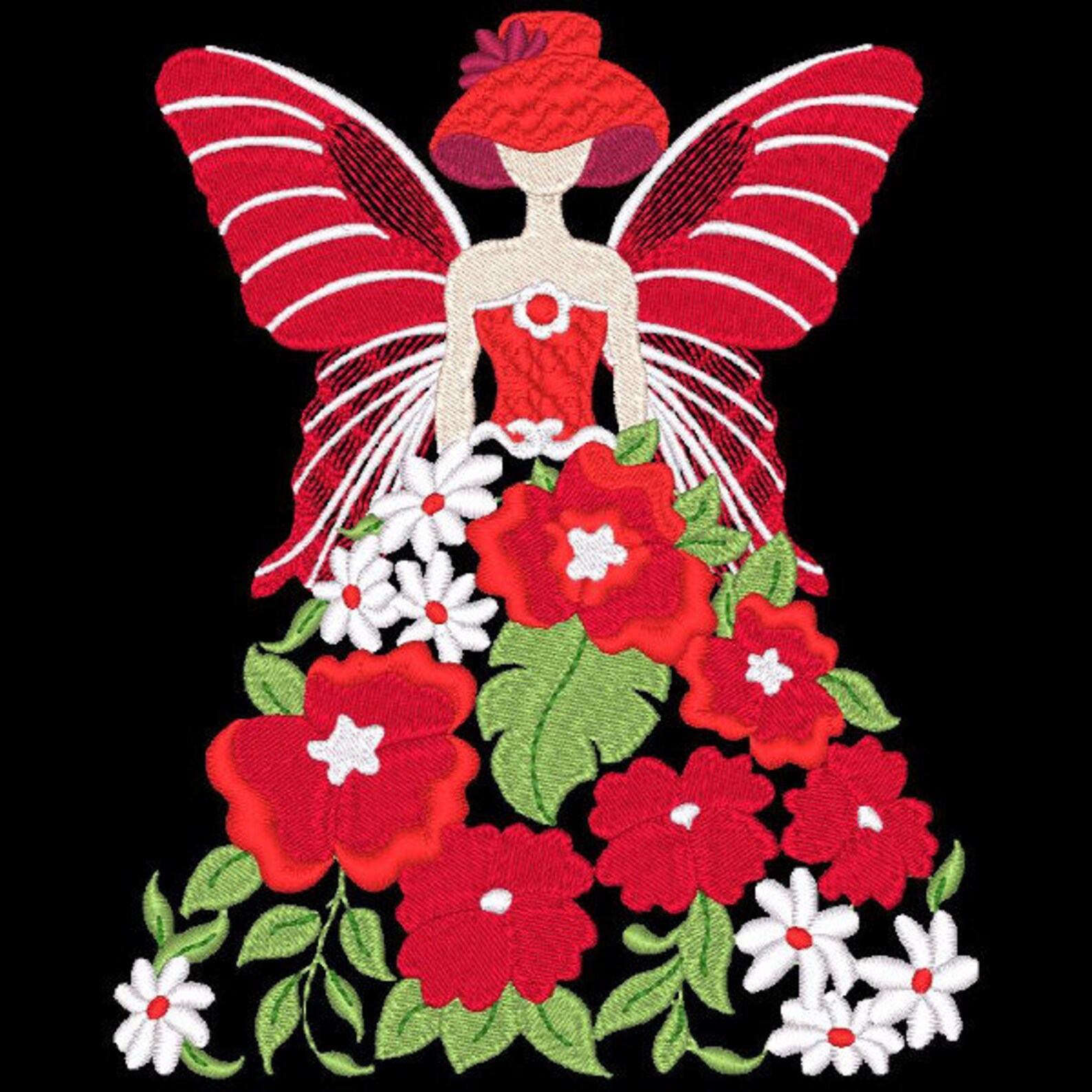 FLOWER FAIRIES (4inch) - 10 Machine Embroidery Designs Instant Download ...