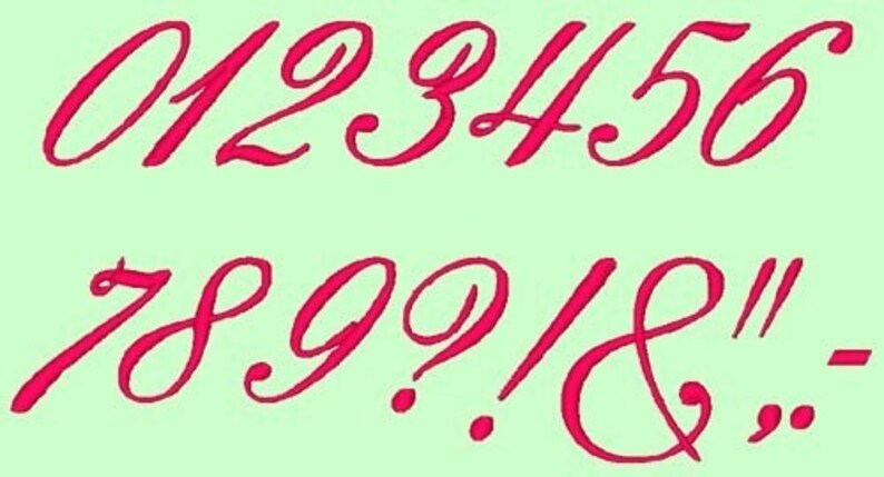 ELEGANCE 207 Machine Embroidery Font Designs Instant - Etsy