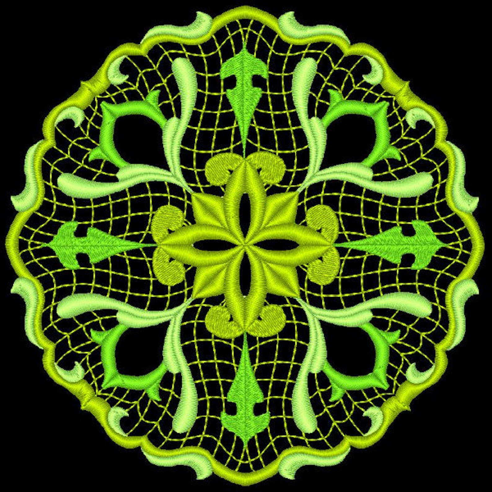 FANCY CIRCLES 4inch 10 Machine Embroidery Designs Instant | Etsy