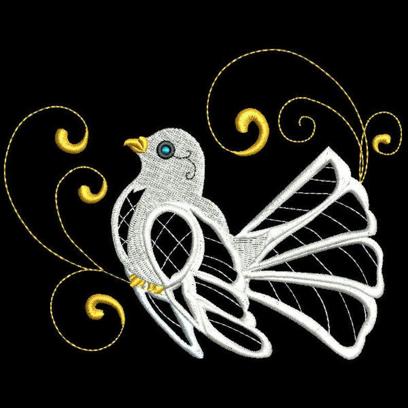 DOVES OF PEACE 4inch 10 Machine Embroidery Designs Instant - Etsy