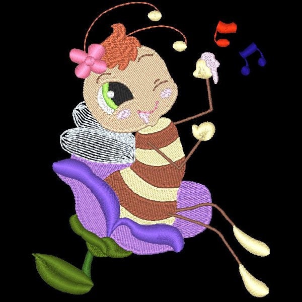 BIZZY BEE 4inch 10 Machine Embroidery Designs Instant | Etsy