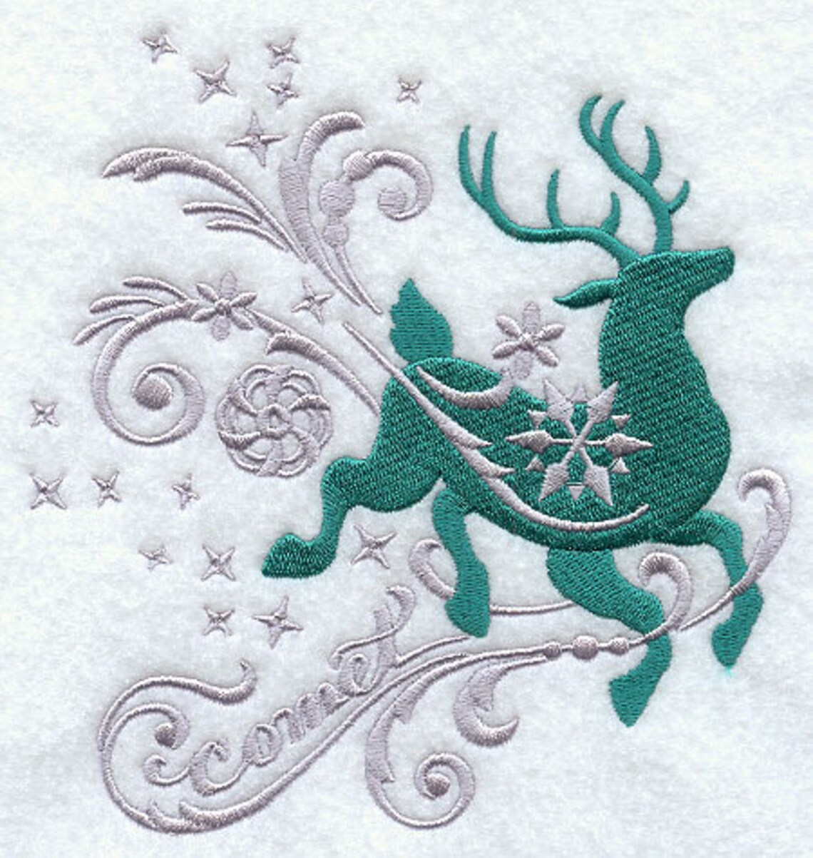 COMET IN FILIGREE Machine Embroidered Quilt Block azeb - Etsy