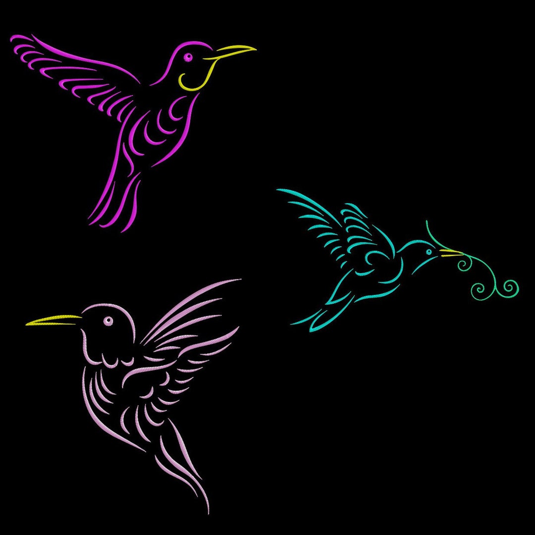 HUMM-DINGER HUMMERS (5inch) - 10 Machine Embroidery Designs Instant ...