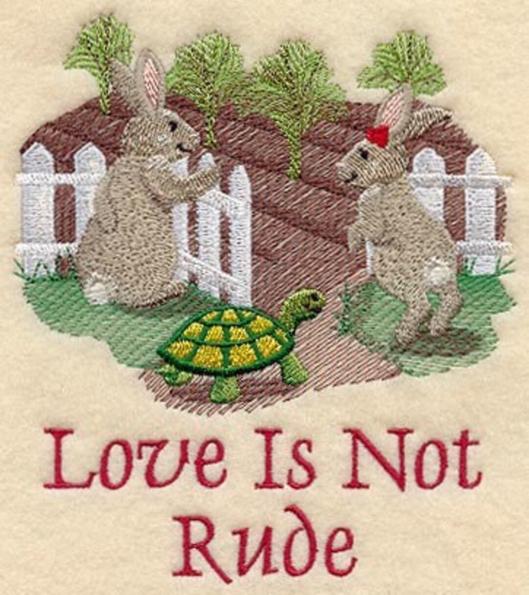 LOVE is NOT RUDE Machine Embroidered Quilt Blockazeb - Etsy