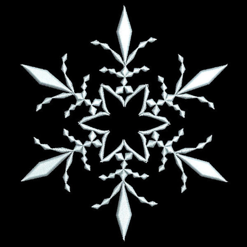 DIAMOND SNOWFLAKES (5inch) - 12 Machine Embroidery Designs Instant ...