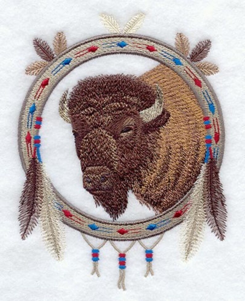 BUFFALO DREAM CATCHER Machine Embroidered Quilt Blocks | Etsy