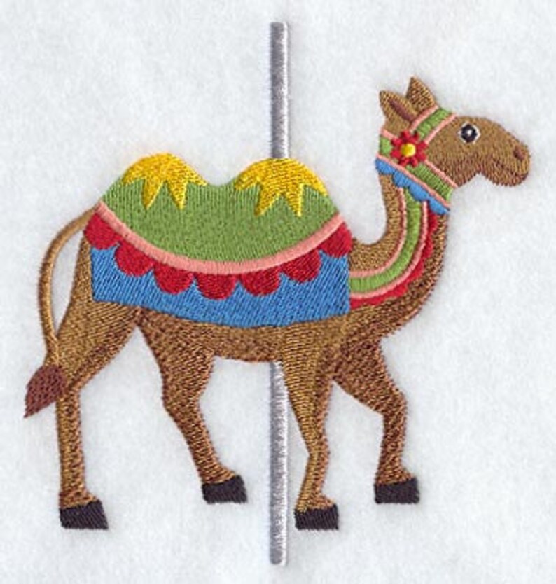 CAROUSEL CAMEL Machine Embroidery Quilt Blocks azeb - Etsy