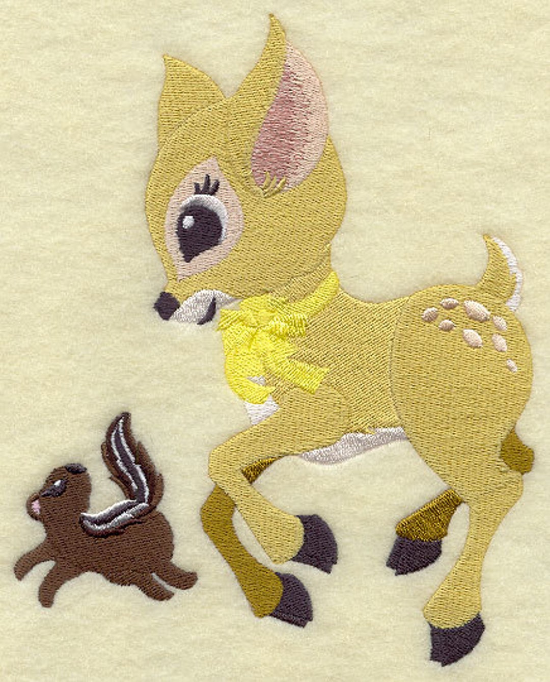 FROLICKING DEER and CHIPMUNK Machine Embroidered Quilt Blocks azeb - Etsy