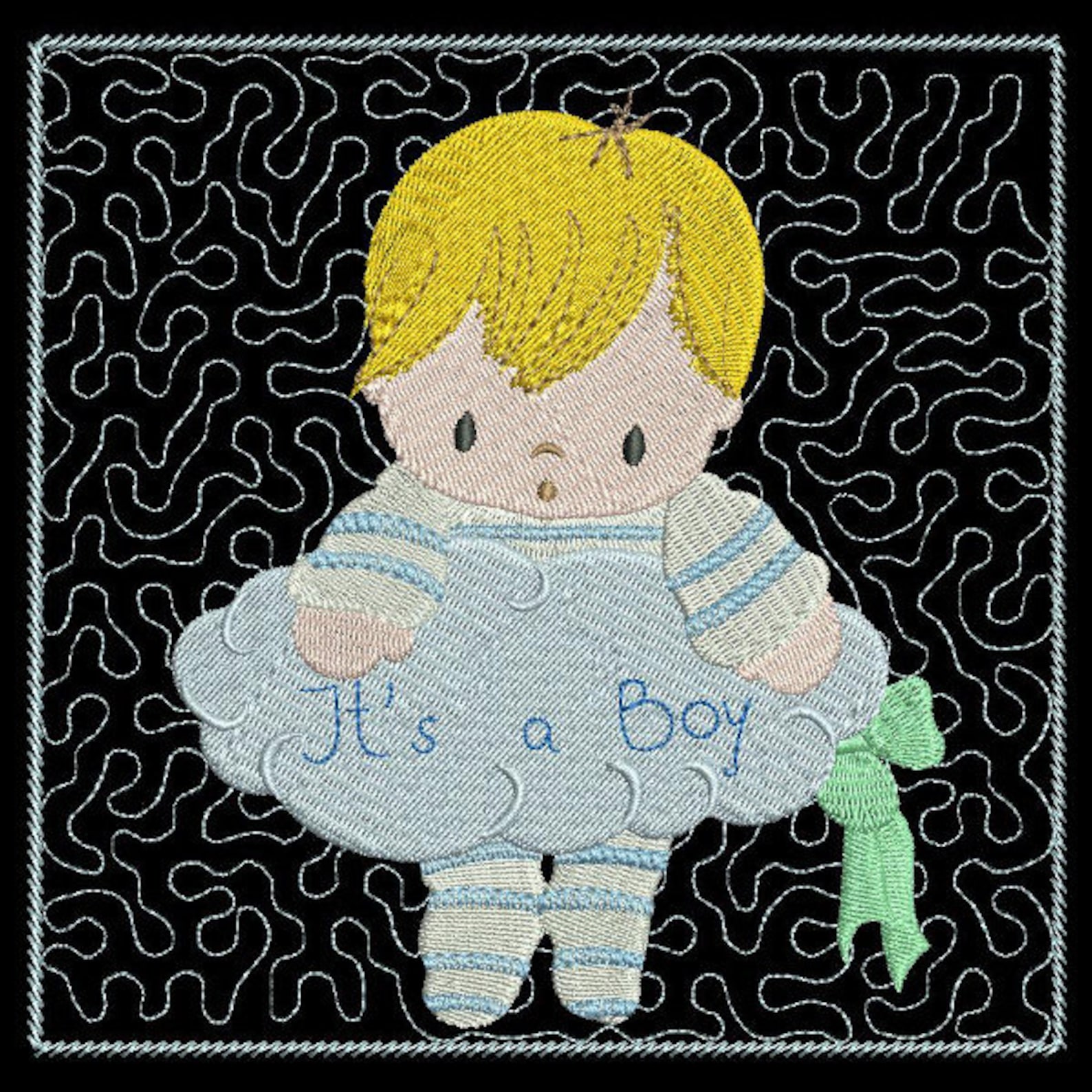 ITS A BOY Quilt Blocks (6inch) - 12 Machine Embroidery Designs Instant ...
