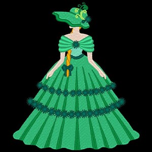 BEAUTIFUL FANCY LADIES (4inch) - 12 Machine Embroidery Designs Instant ...