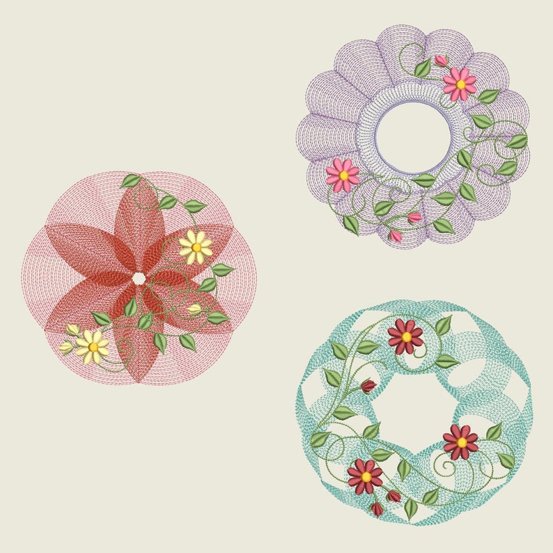 RIPPLE DAISY DESIGNS 4inch 10 Machine Embroidery Designs - Etsy