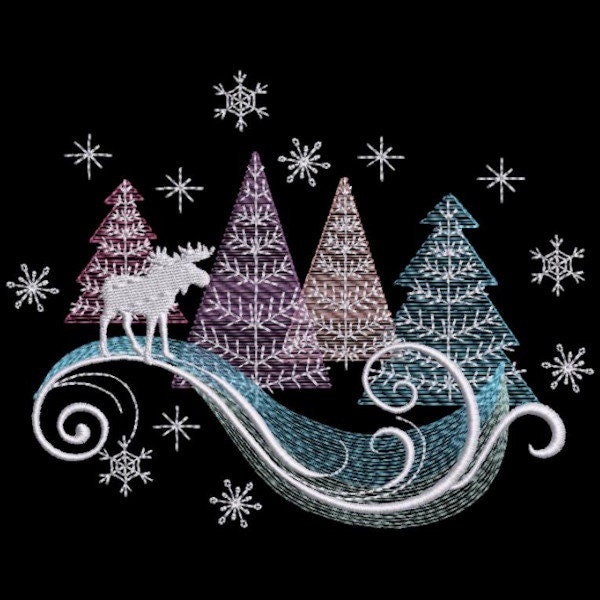 WINTERTIME SCENES 4inch 10 Machine Embroidery Designs - Etsy