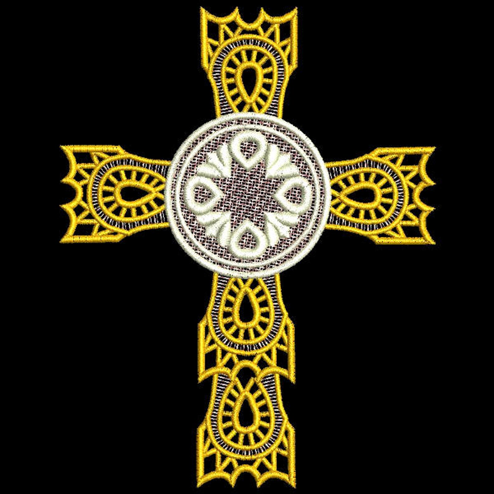 FSL ORNATE CROSSES (6inch) -10 Machine Embroidery Design Instant ...