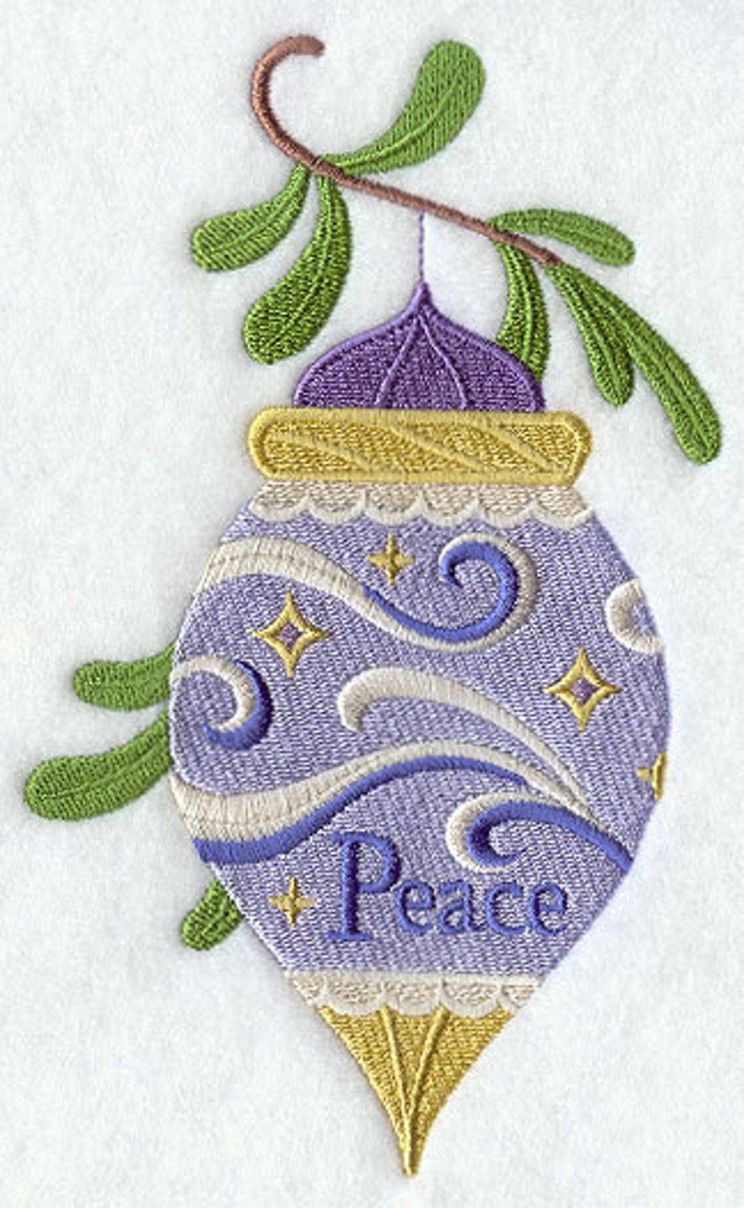 ORNAMENT FANCY PEACE - Machine Embroidered Quilt Block (azeb) - Etsy
