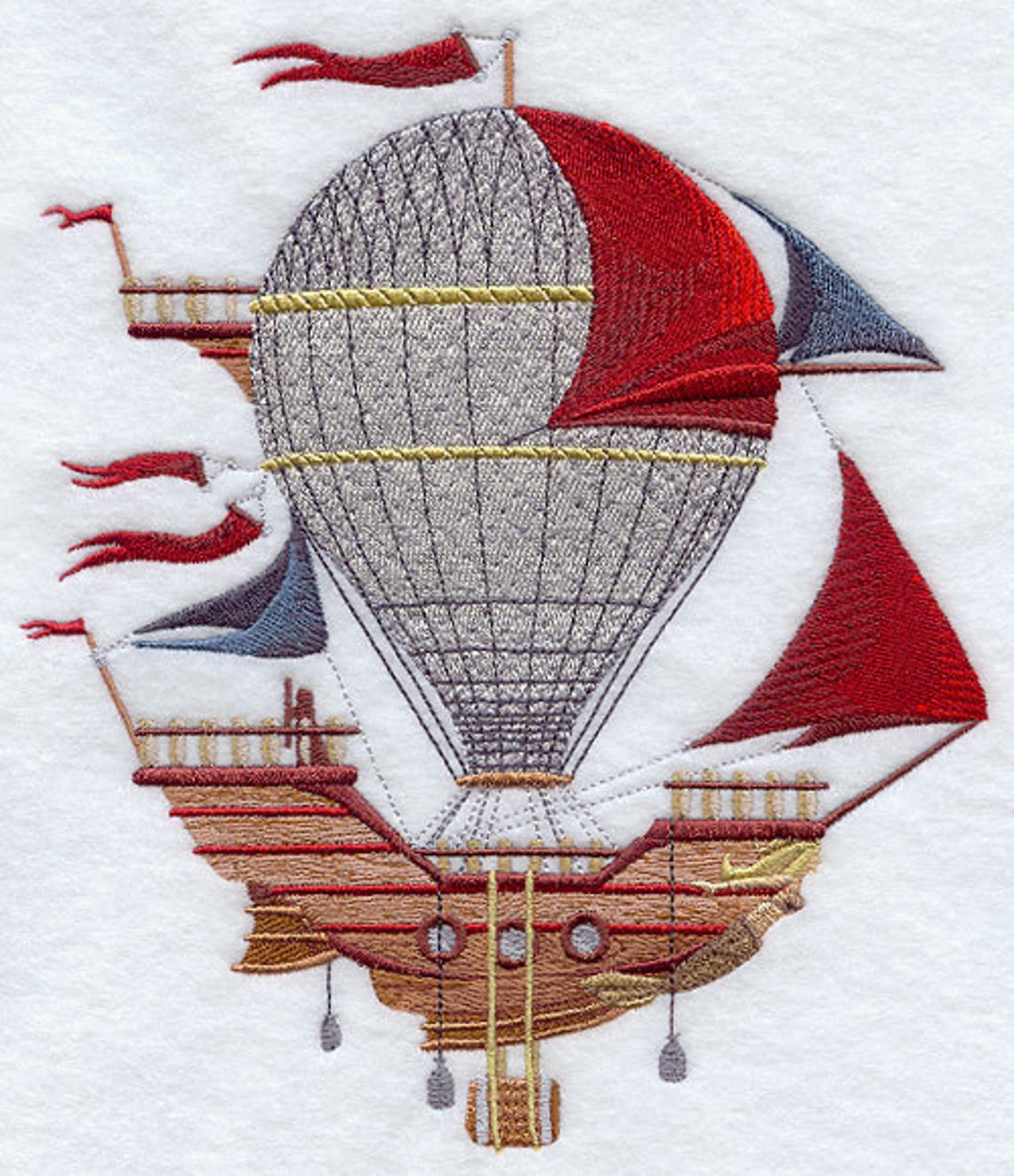 AIRSHIP Machine Embroidered Quilt Blocks AZEB - Etsy