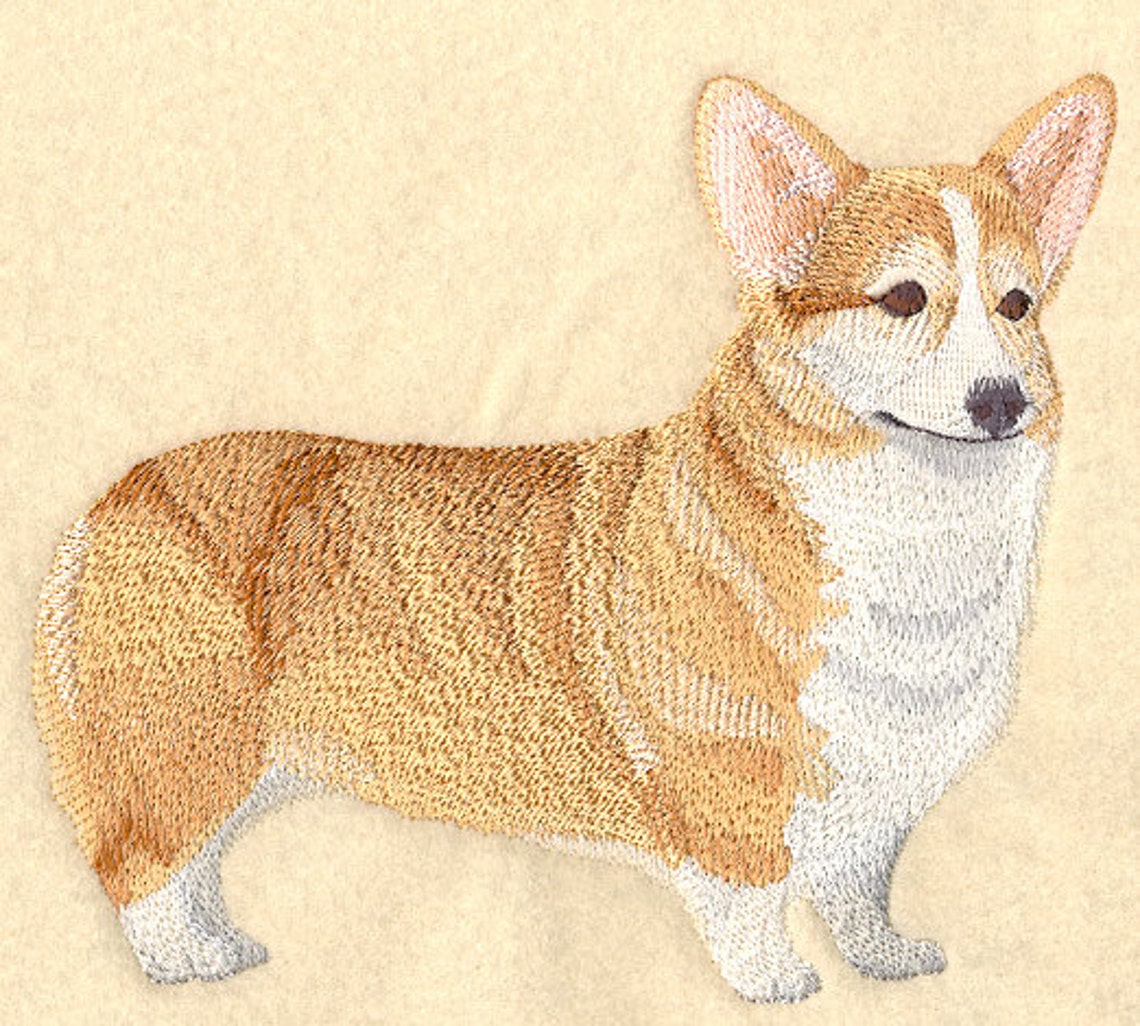 PEMBROKE WELSH CORGI Machine Embroidered Quilt Blocks azeb | Etsy