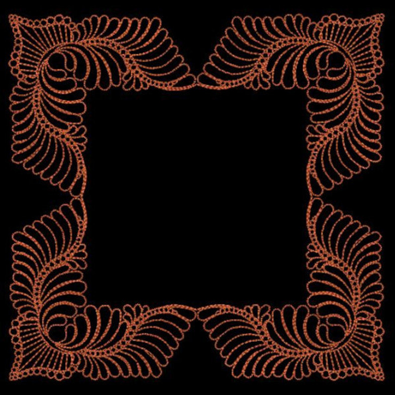 FEATHER FRAMES 6inch 10 Machine Embroidery Designs Instant - Etsy