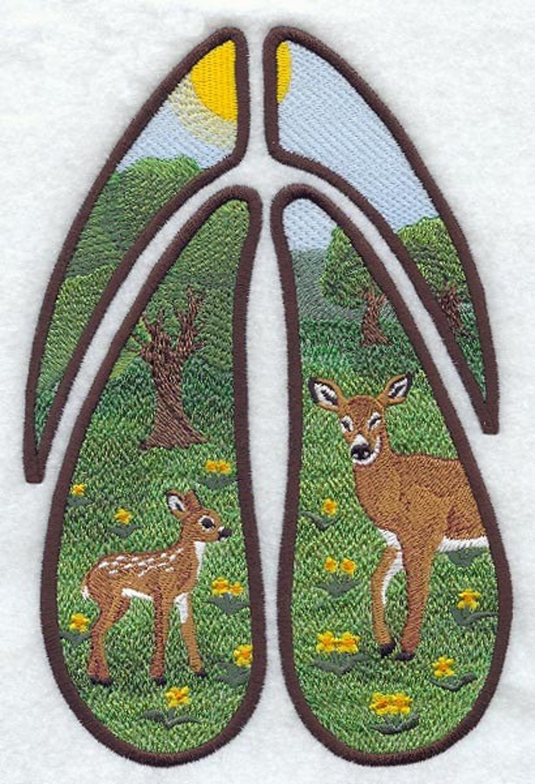 WHITETAIL DEER TRACK Machine Embroidered Quilt Blocks azeb - Etsy Canada
