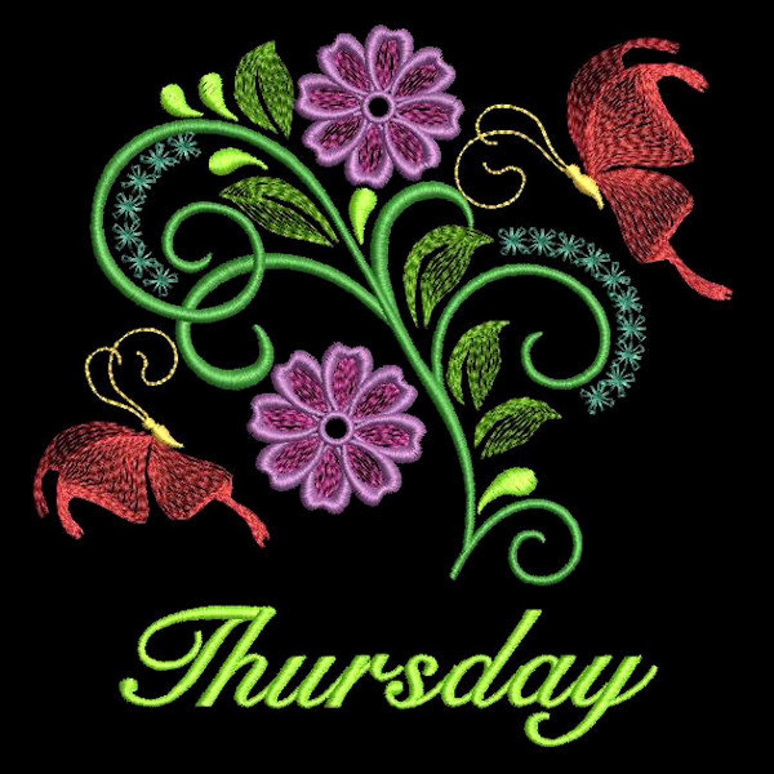 DOTW SUMMER FLUTTERBY 6inch 7 Machine Embroidery Designs | Etsy