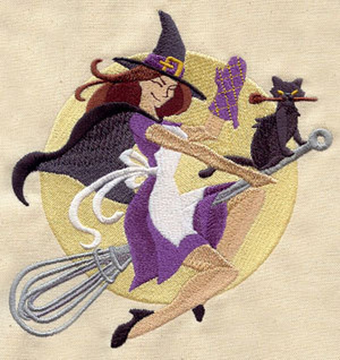 KITCHEN WITCH - Machine Embroidery Quilt Blocks (azeb) - Etsy