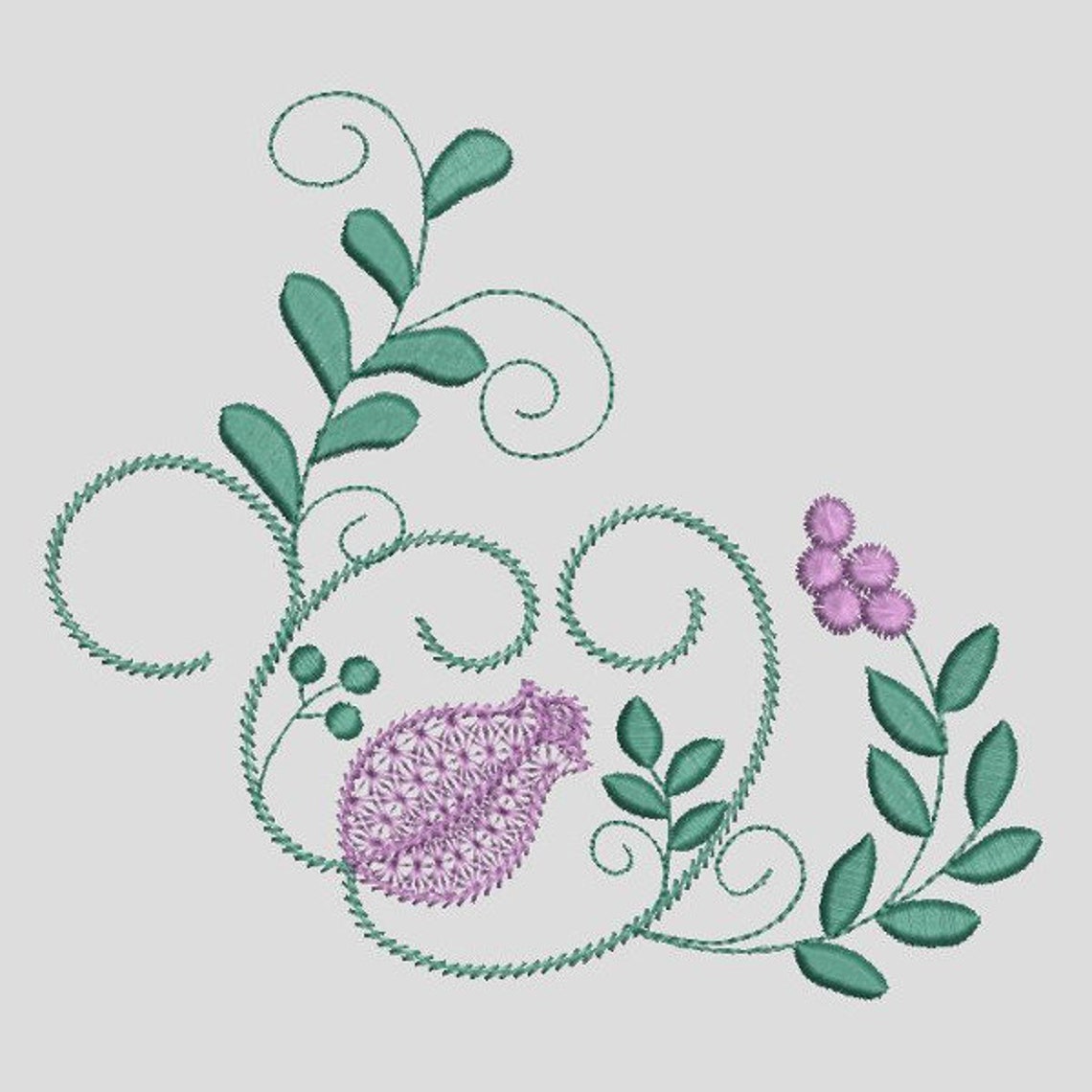 PRETTY FLOWER BUDS (6inch) - 10 Machine Embroidery Designs Instant ...