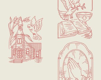 Redwork Machine Embroidery Designs - Etsy