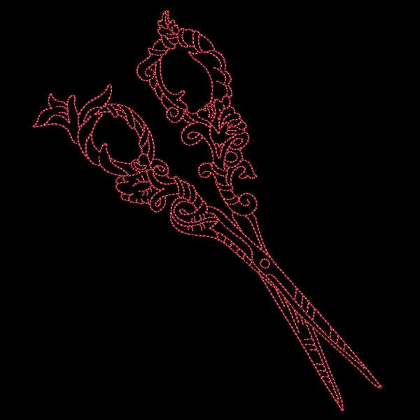 VINTAGE SCISSORS #1 (4inch) - 10 Machine Embroidery Designs Instant ...