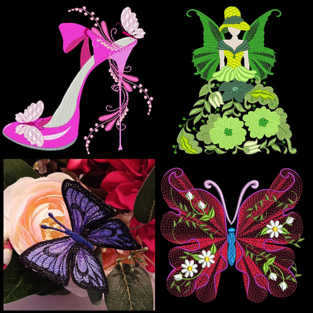 ENTIRE DESIGN BASE Over 7000 Machine Embroidery Designs From Linework ...
