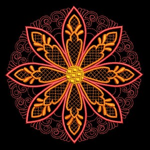 BLOOMING MEDALLIONS (4inch) - 12 Machine Embroidery Designs Instant ...