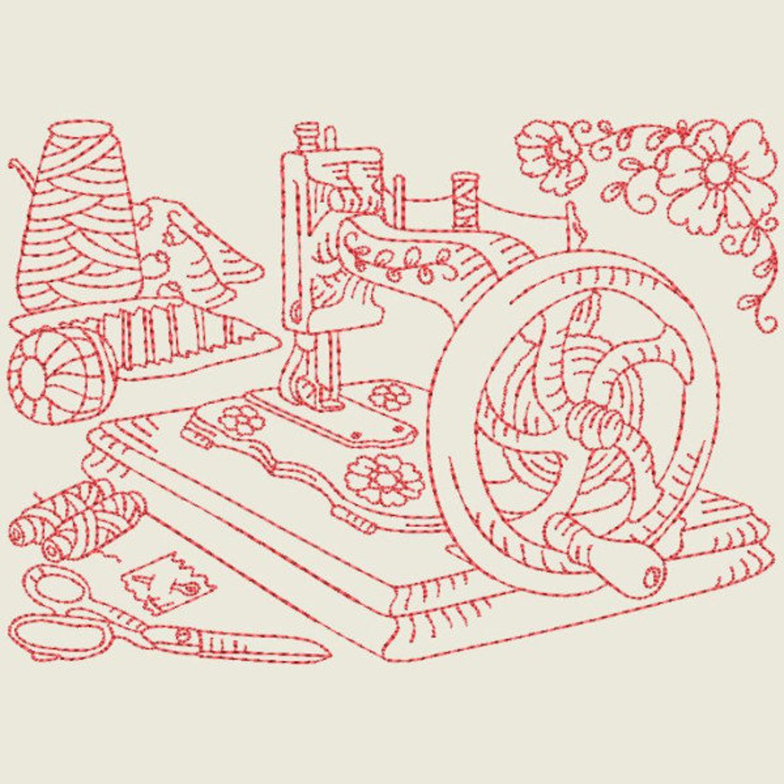 ANTIQUE SEWING COLLECTION 6inch 10 Machine Embroidery - Etsy