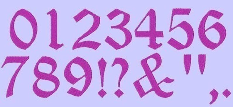 OLD ENGLISH 209 Machine Embroidery Font Designs Instant | Etsy