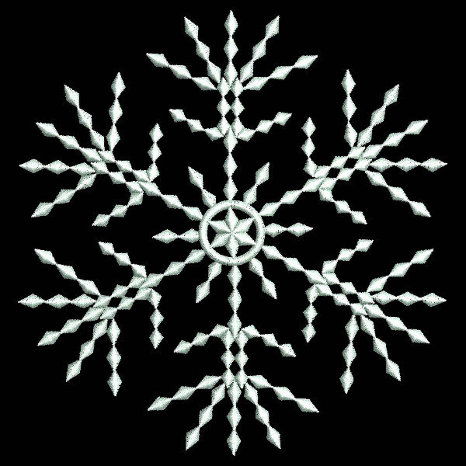 DIAMOND SNOWFLAKES 5inch 12 Machine Embroidery Designs - Etsy