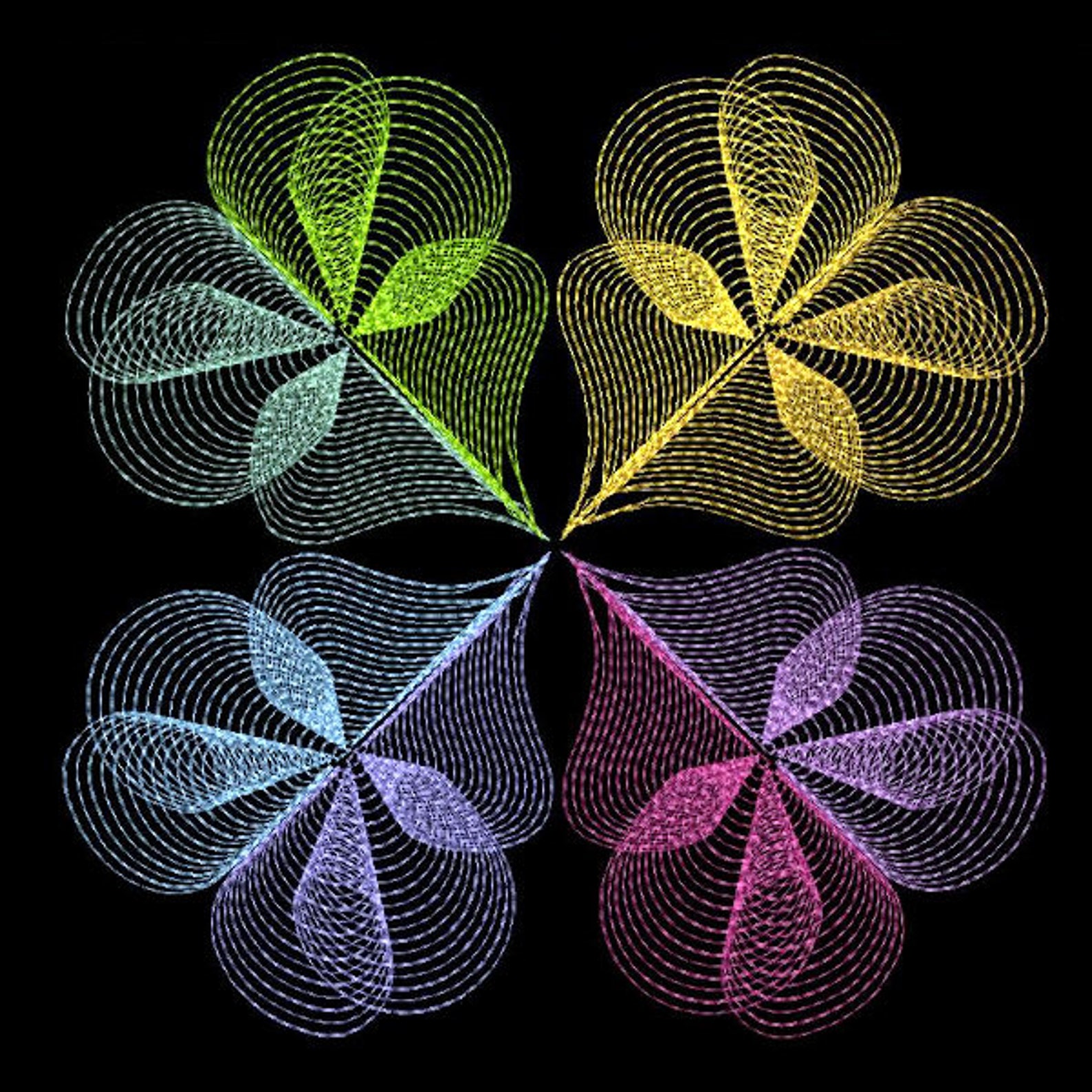 CURLY QUILT BLOCKS (5inch) - 12 Machine Embroidery Designs Instant ...