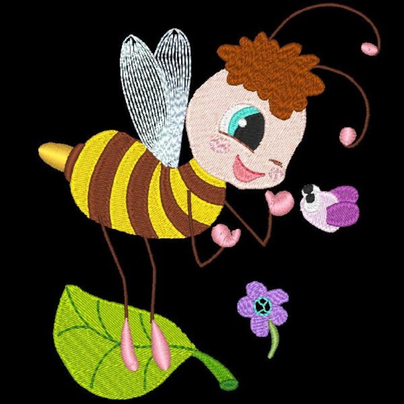 BIZZY BEE 5inch 10 Machine Embroidery Designs Instant - Etsy