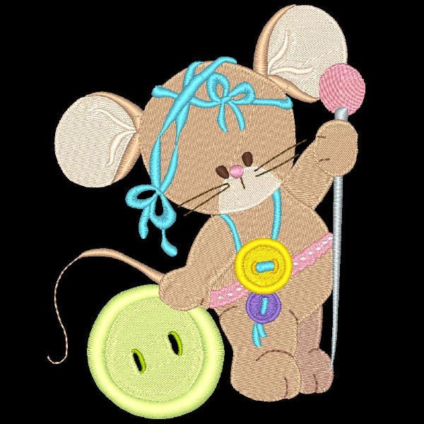 SEW SWEET MICE Design Pack2 6inch 10 Machine Embroidery | Etsy