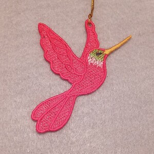 FSL PRETTY HUMMER Ornaments (3.50inch) (free Standing Lace)- 10 Machine ...