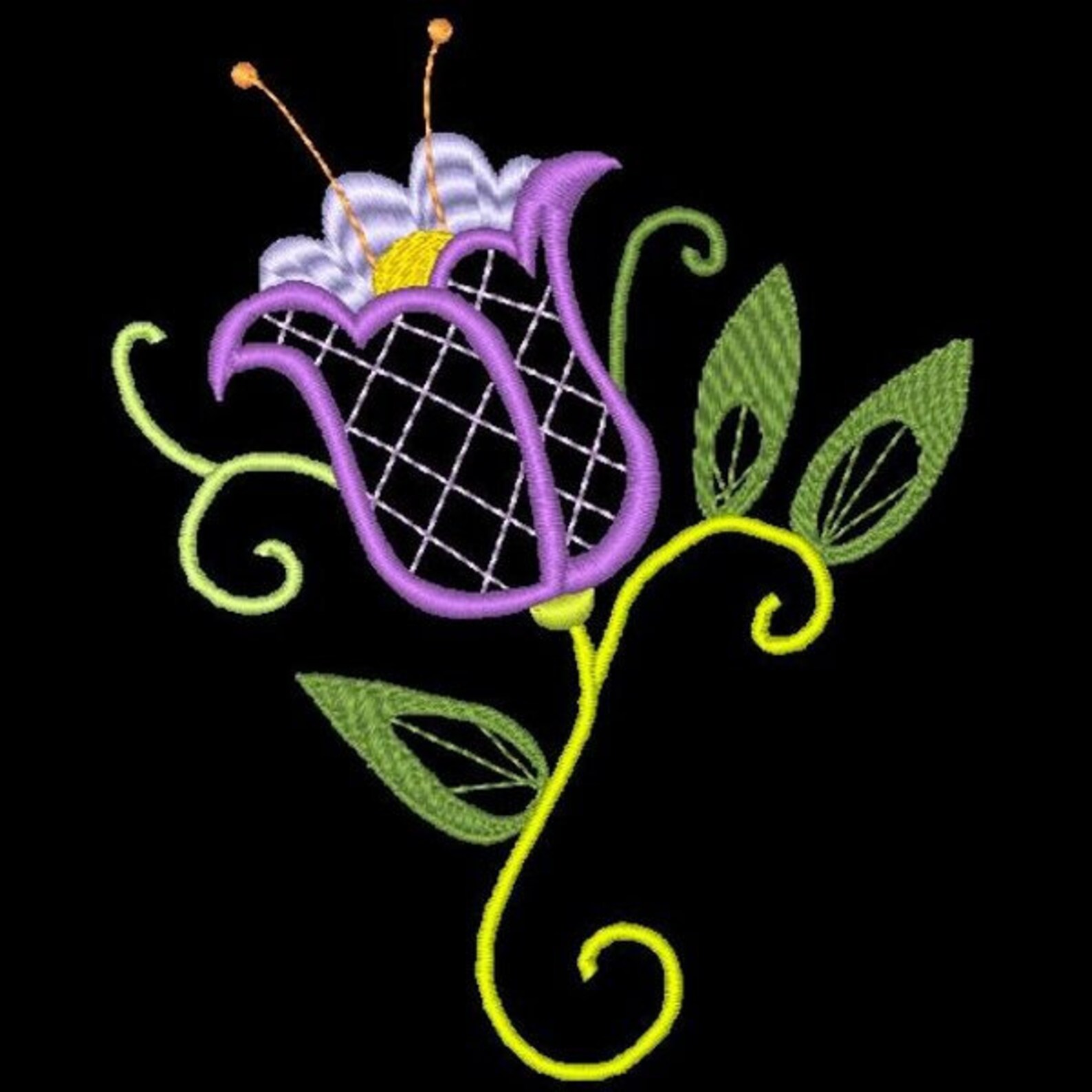 JACOBEAN LACE FLOWERS (3inch) - 12 Machine Embroidery Designs Instant ...
